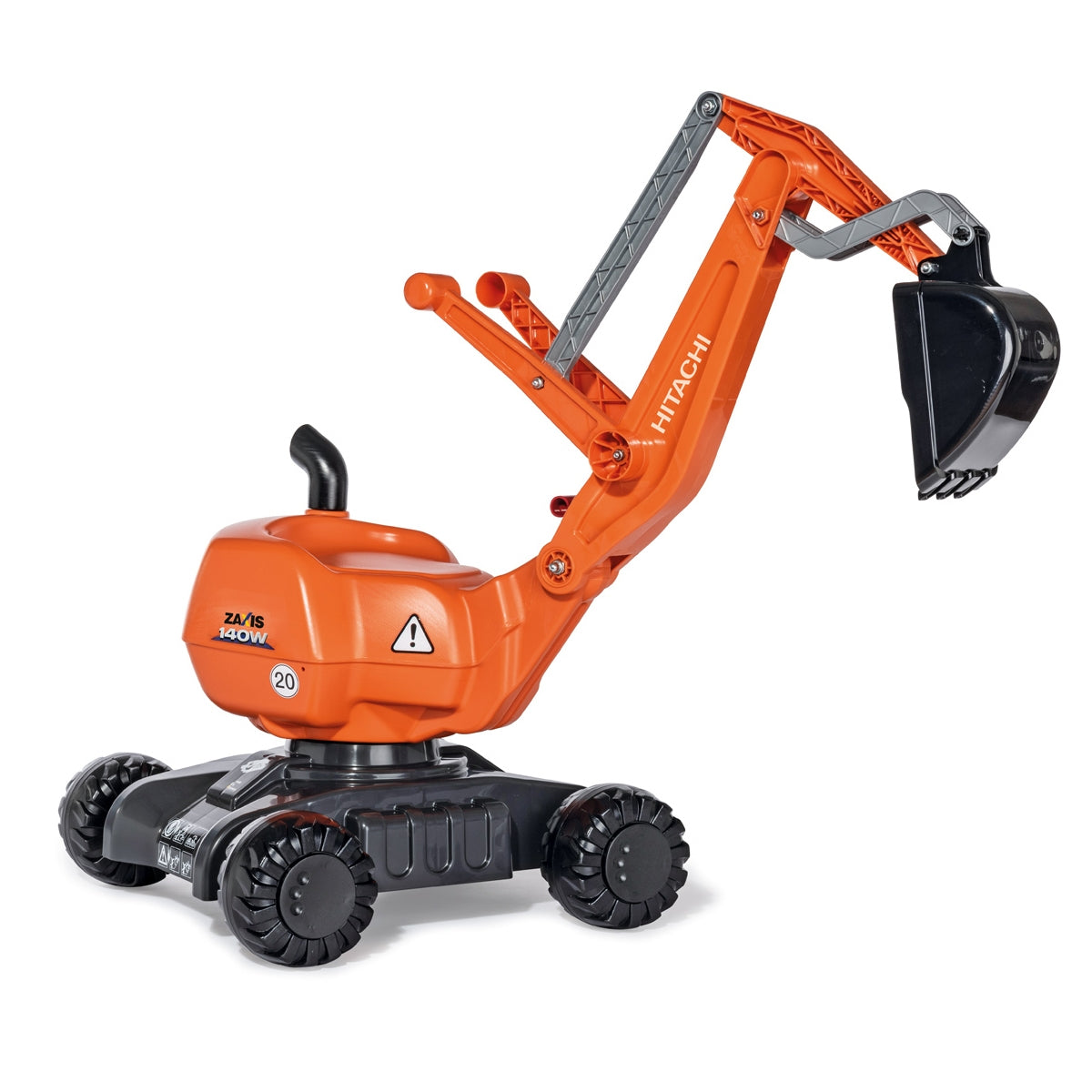 Toy crane wheeled excavator