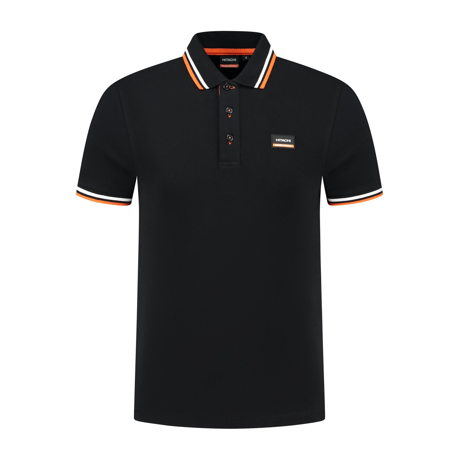 Hitachi polo Black stripes